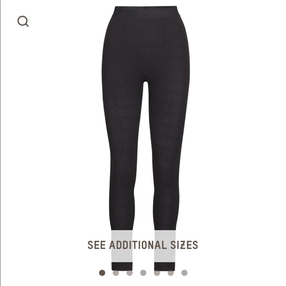 SKIMS | Pants & Jumpsuits | Skims Logo Pointelle Legging Soot Nwt ...